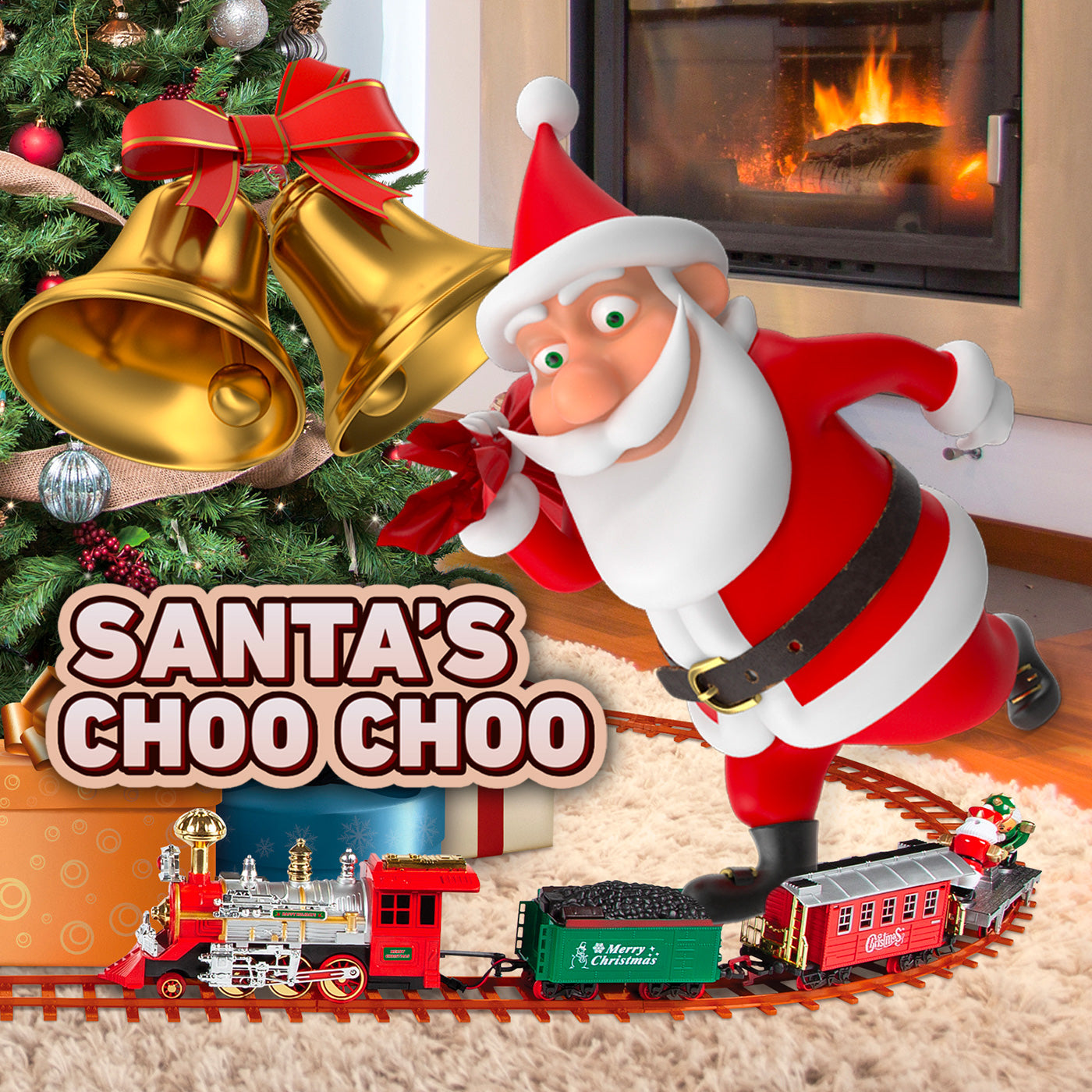 Santa’s Choo Choo Train Set [44 piece] – World Tech Toys