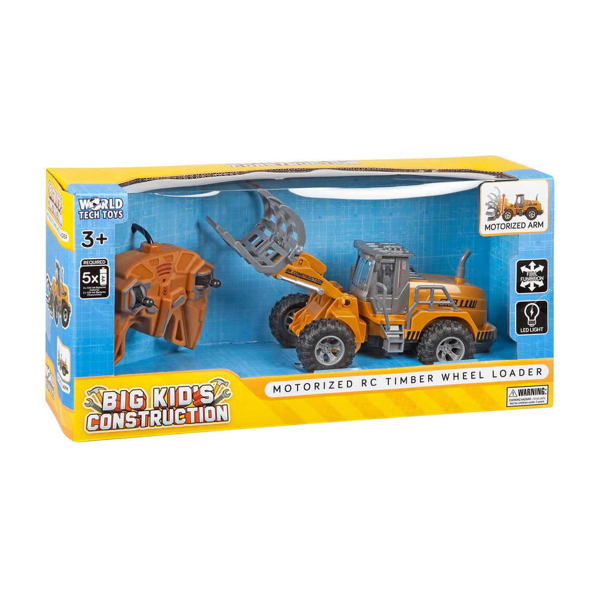 Big Kid's Construction RC Log Grabber Wheel Loader | HobbyTron™ – World ...