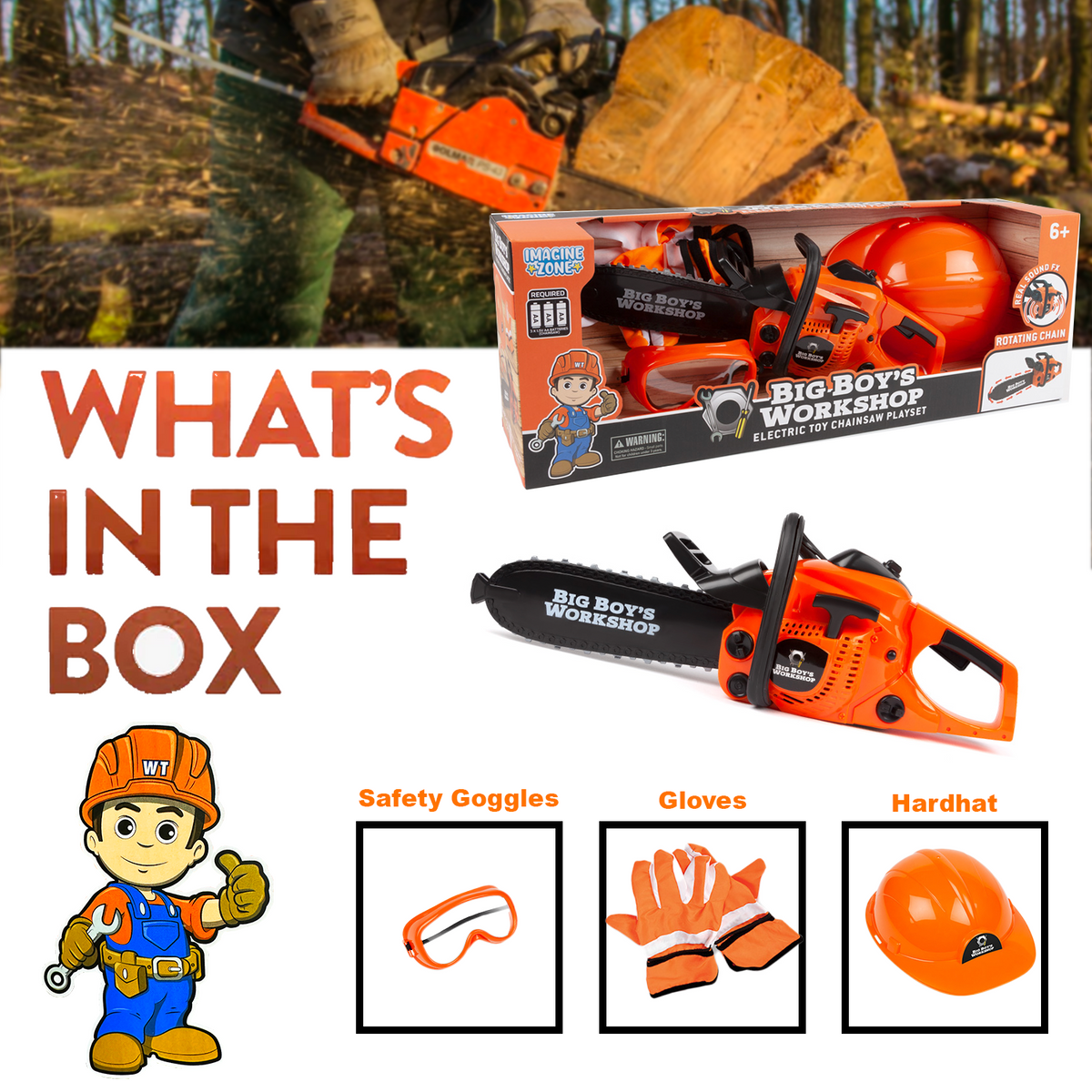 Big Boy's Workshop Electric Chainsaw – World Tech Toys