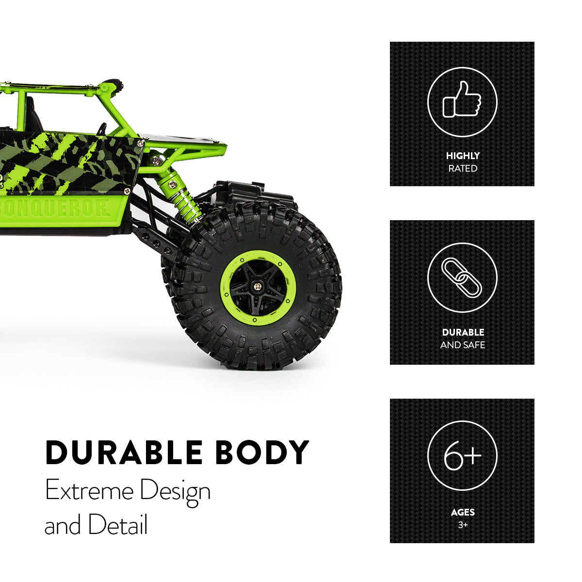 Conqueror RC Rock Crawler | HobbyTron™ – World Tech Toys